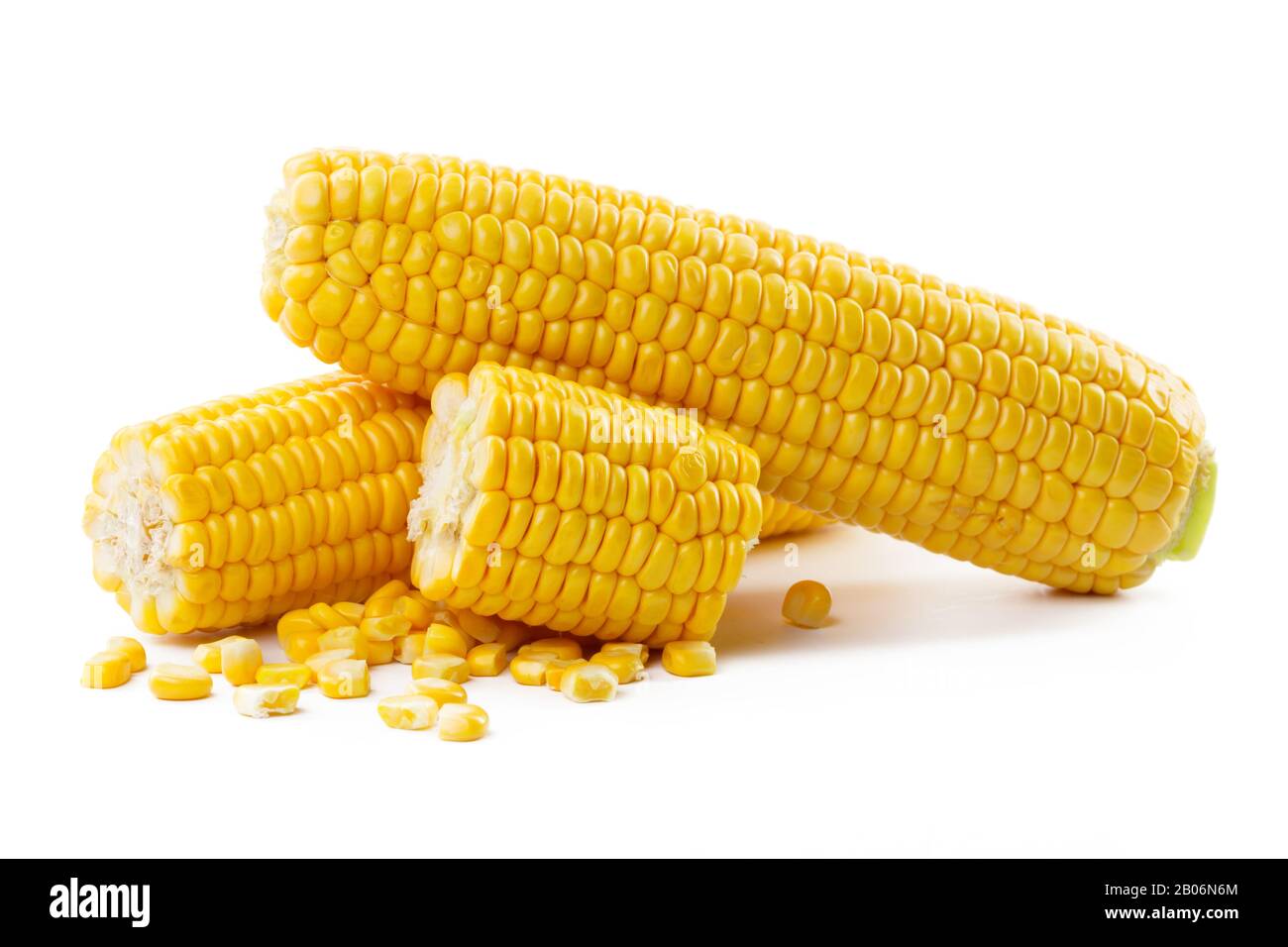 Corn on a white background. Creative Photo Stock Photo - Alamy