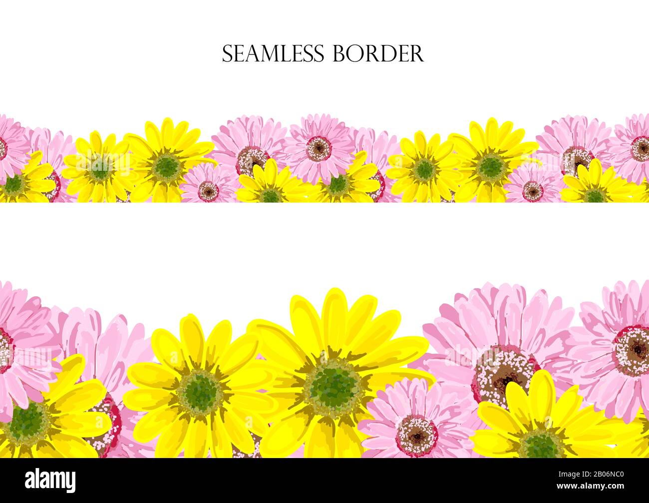 Floral seamless border. repeating pattern. Element for greeting cards ...