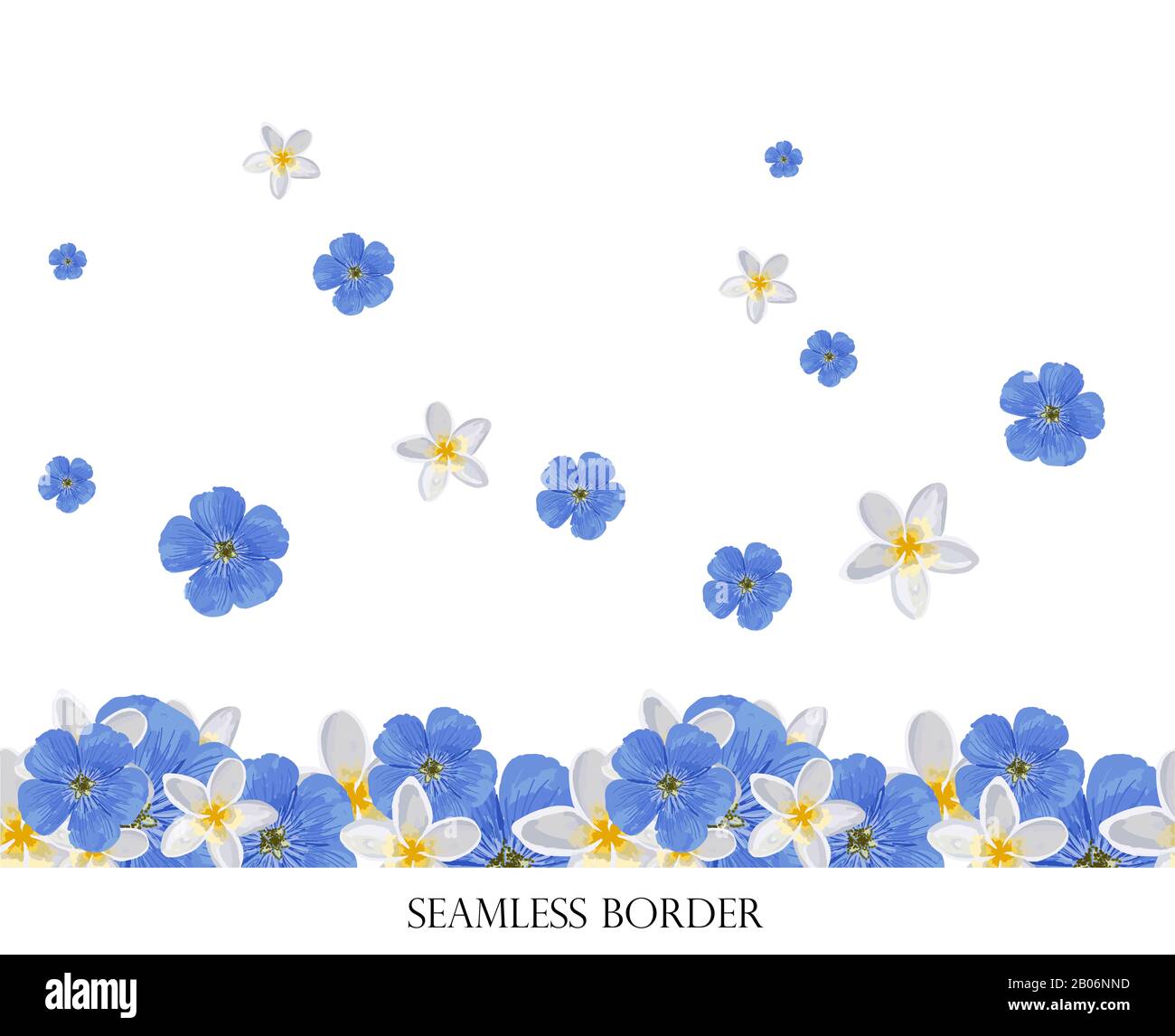 Floral seamless border. repeating pattern. Element for greeting cards ...