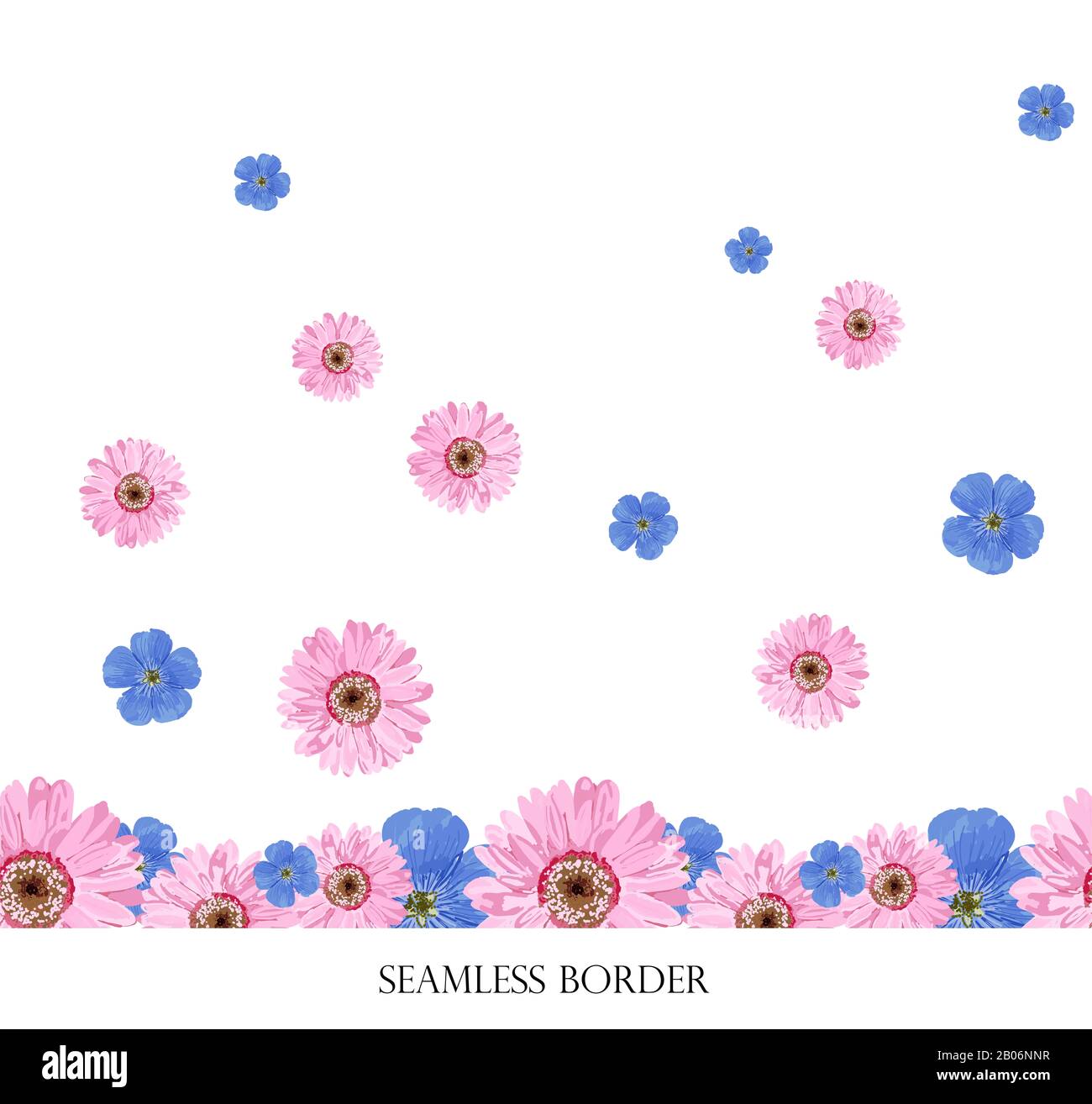 Bright Spring Flowers Background