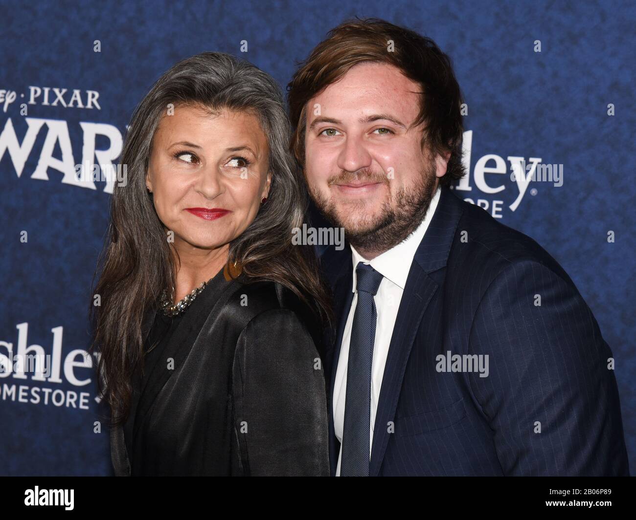 February 18, 2020, Hollywood, CA, USA: Tracey Ullman and her son John ...