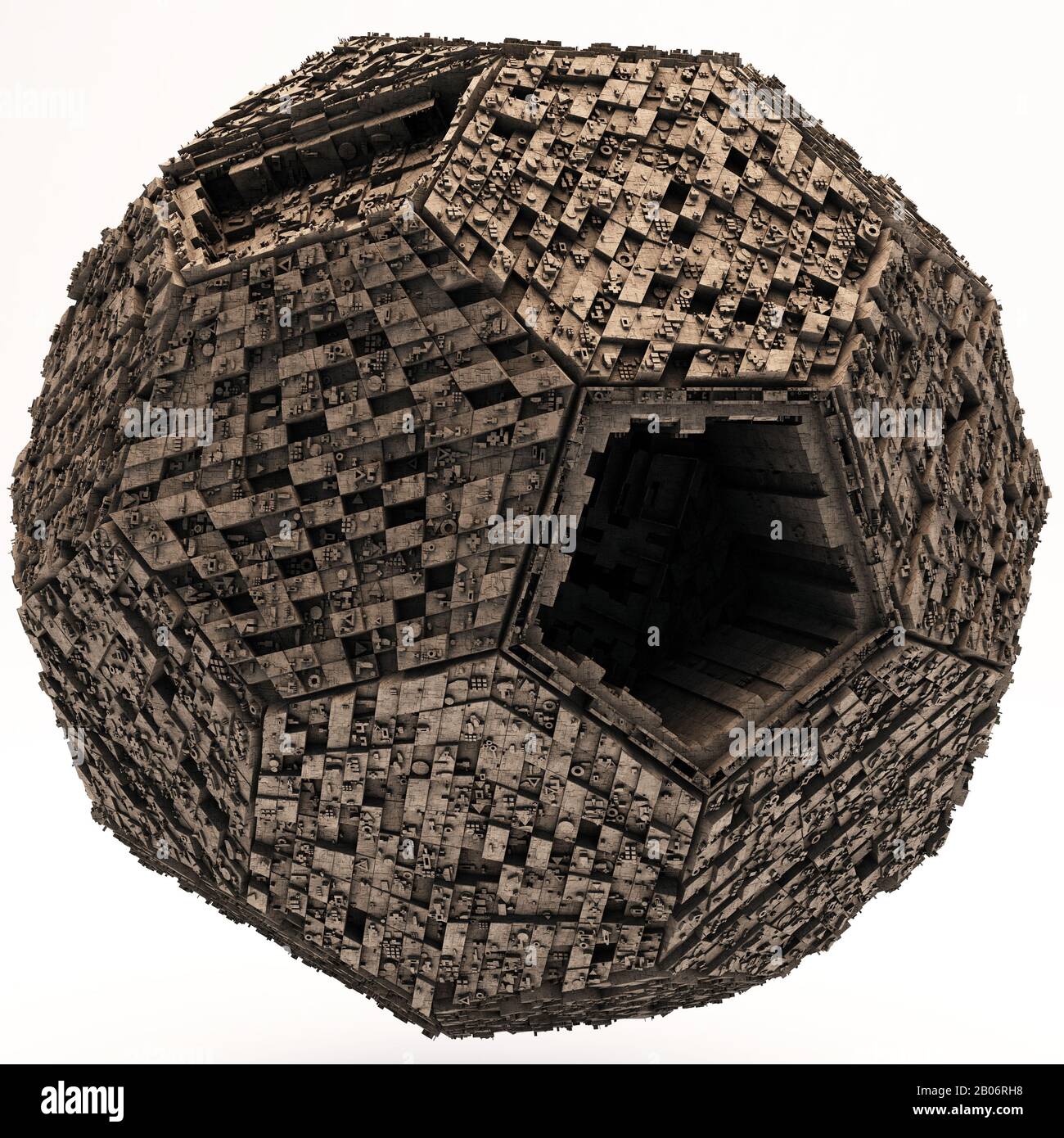 Hedron Space Station 3D Illustration Stock Photo - Alamy