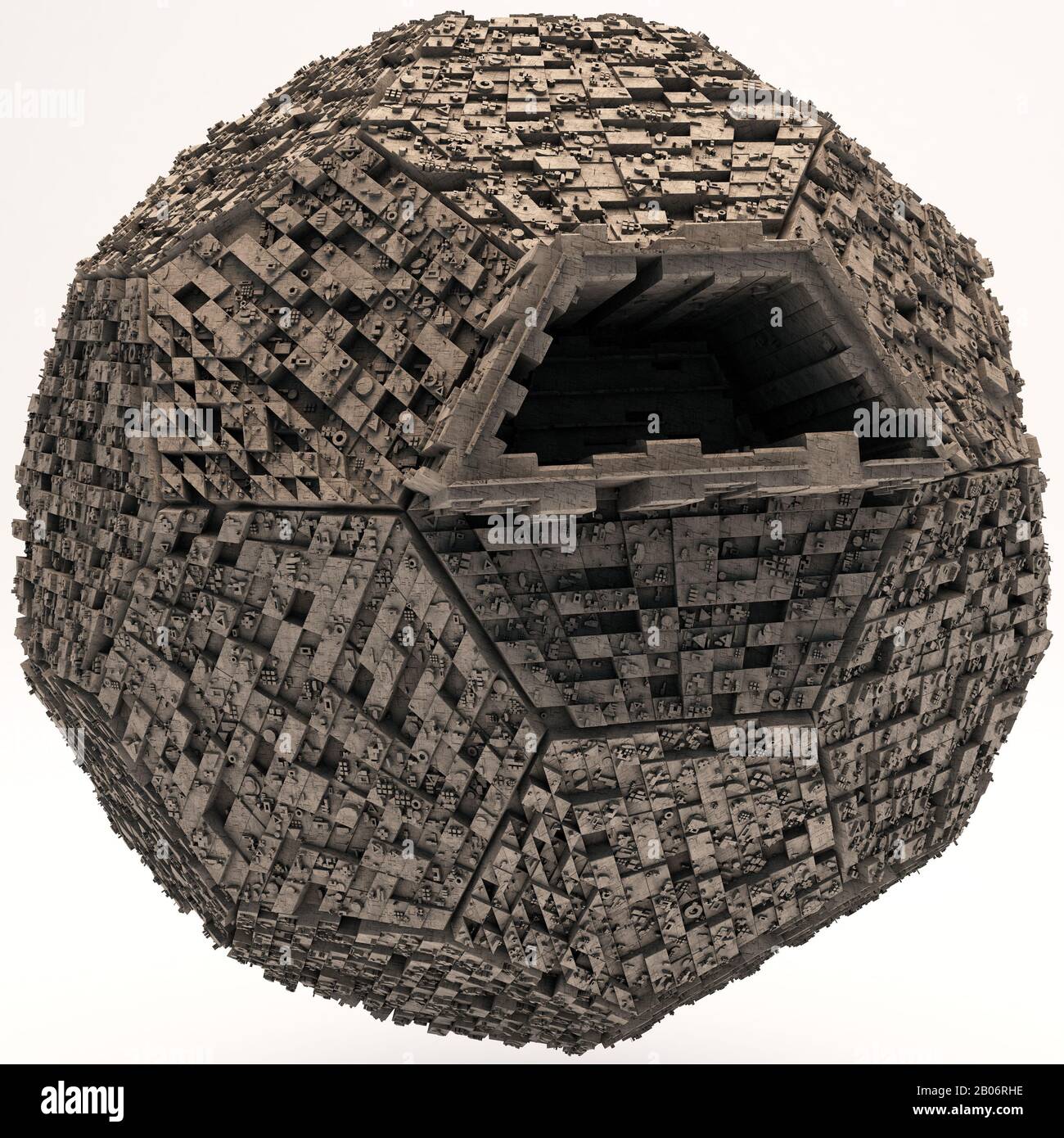 Hedron Space Station 3D Illustration Stock Photo - Alamy