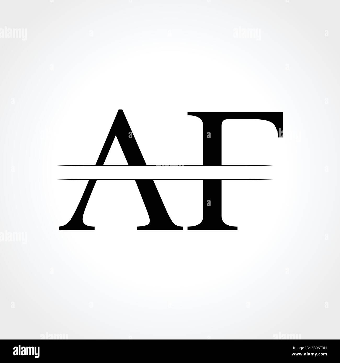 Initial AF Letter Logo With Creative Modern Business Typography Vector ...