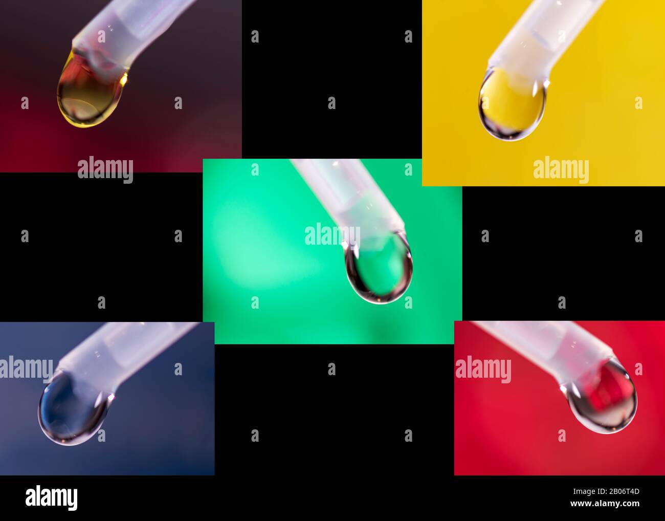 composition of falling water droplets Stock Photo - Alamy