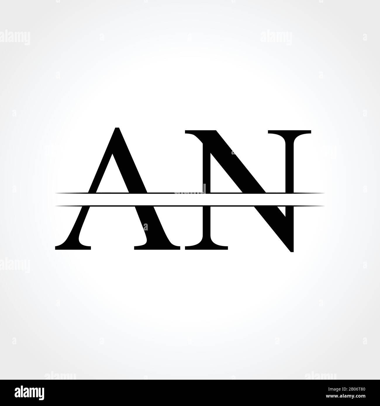 Initial AN Letter Logo With Creative Modern Business Typography Vector ...