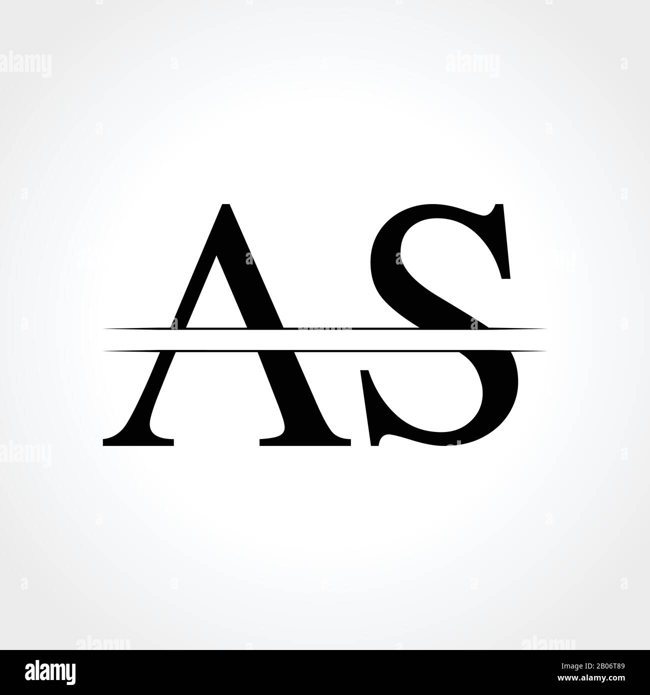 Initial AS Letter Logo With Creative Modern Business Typography Vector ...
