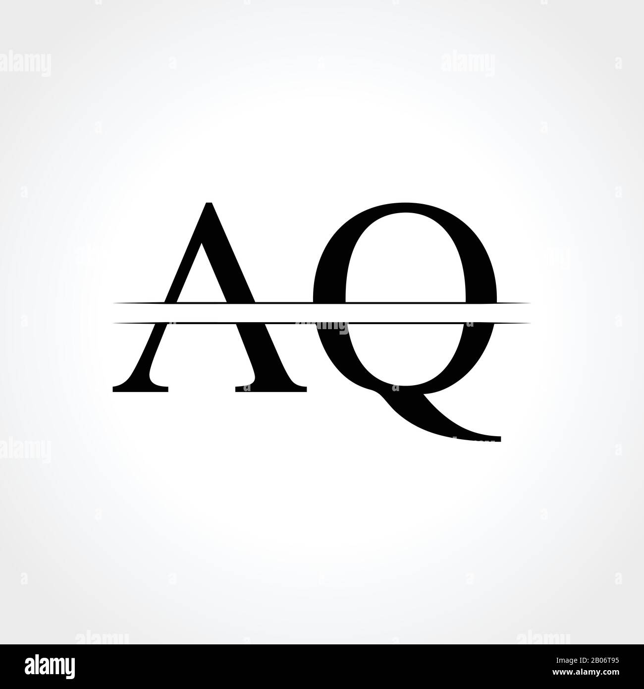 Initial AQ Letter Logo With Creative Modern Business Typography Vector ...