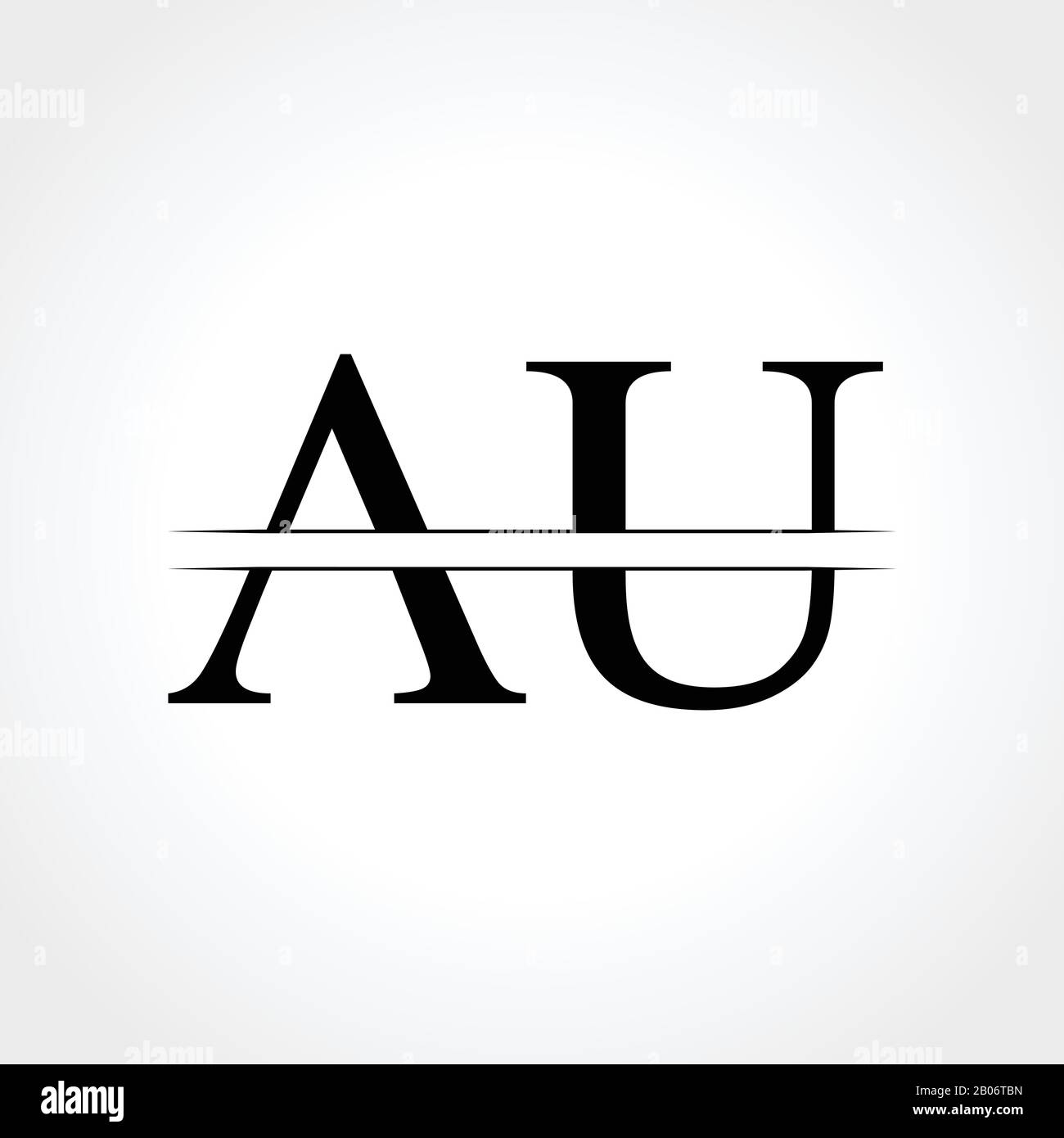 Initial AU Letter Logo With Creative Modern Business Typography Vector ...