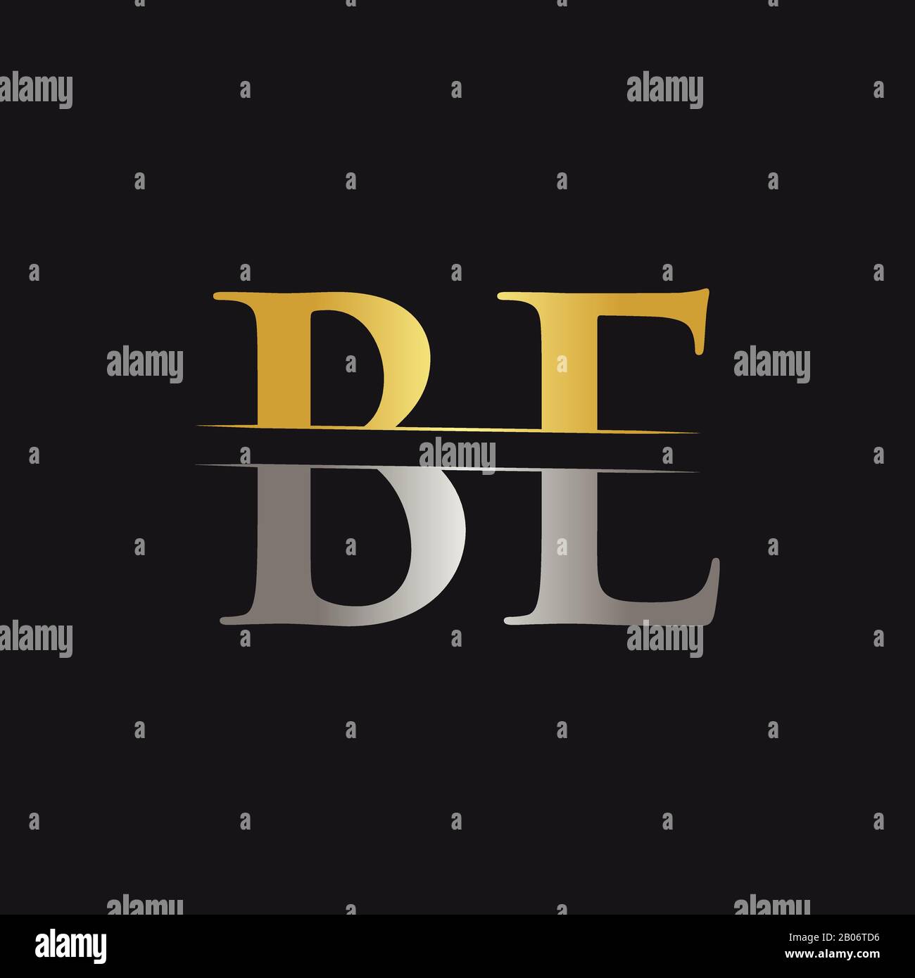 Initial BE Letter Logo With Creative Modern Business Typography Vector ...