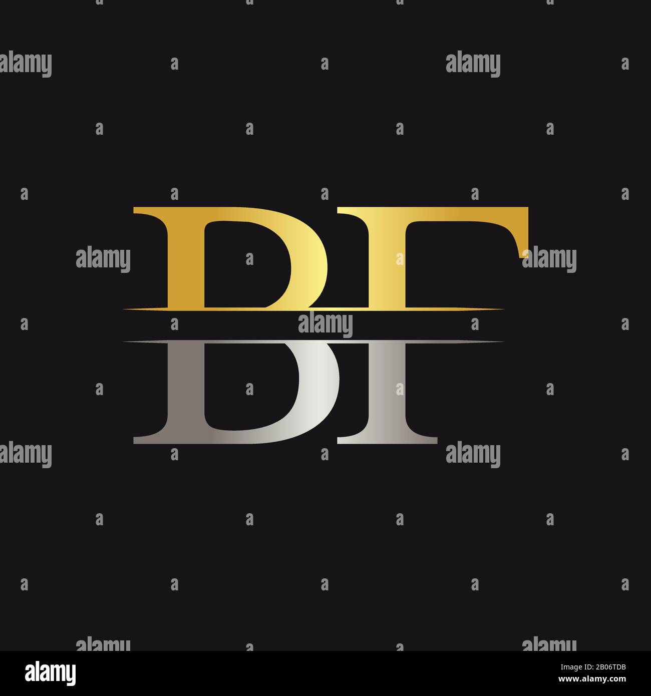 Initial BF Letter Logo With Creative Modern Business Typography Vector ...