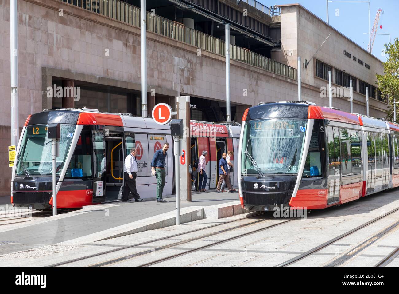 Sydney Australia city centre and the CBD light rail tram at Circular ...