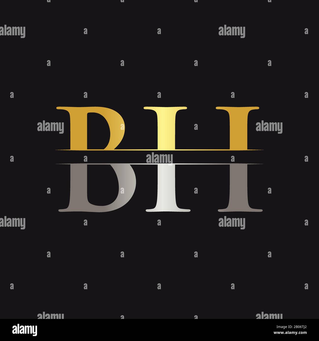 Initial BH Letter Logo With Creative Modern Business Typography Vector Template. Creative ...