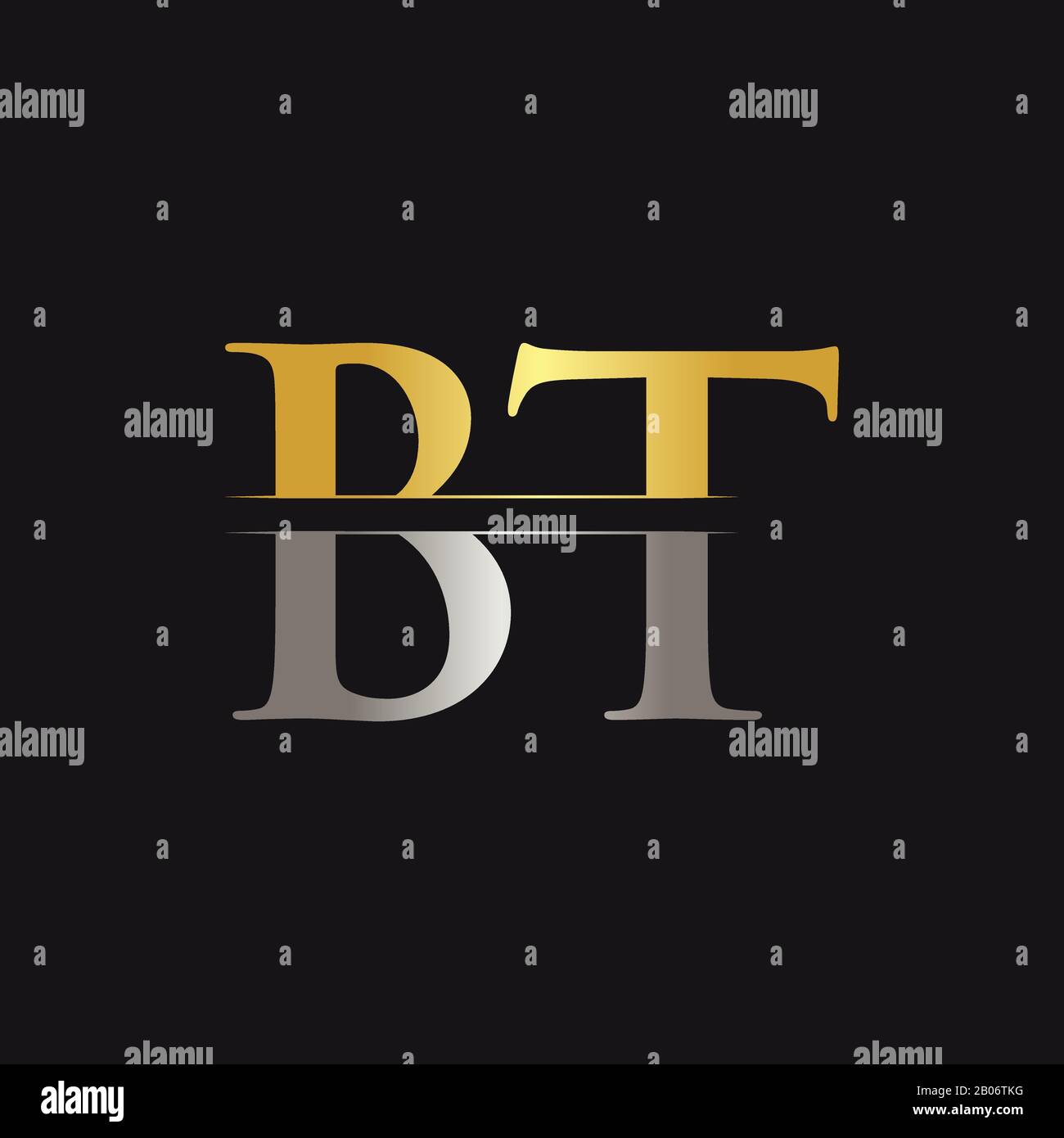 Initial BT Letter Logo With Creative Modern Business Typography Vector ...