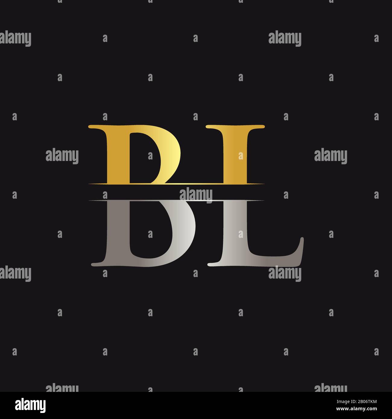 Initial BL Letter Logo With Creative Modern Business Typography Vector ...