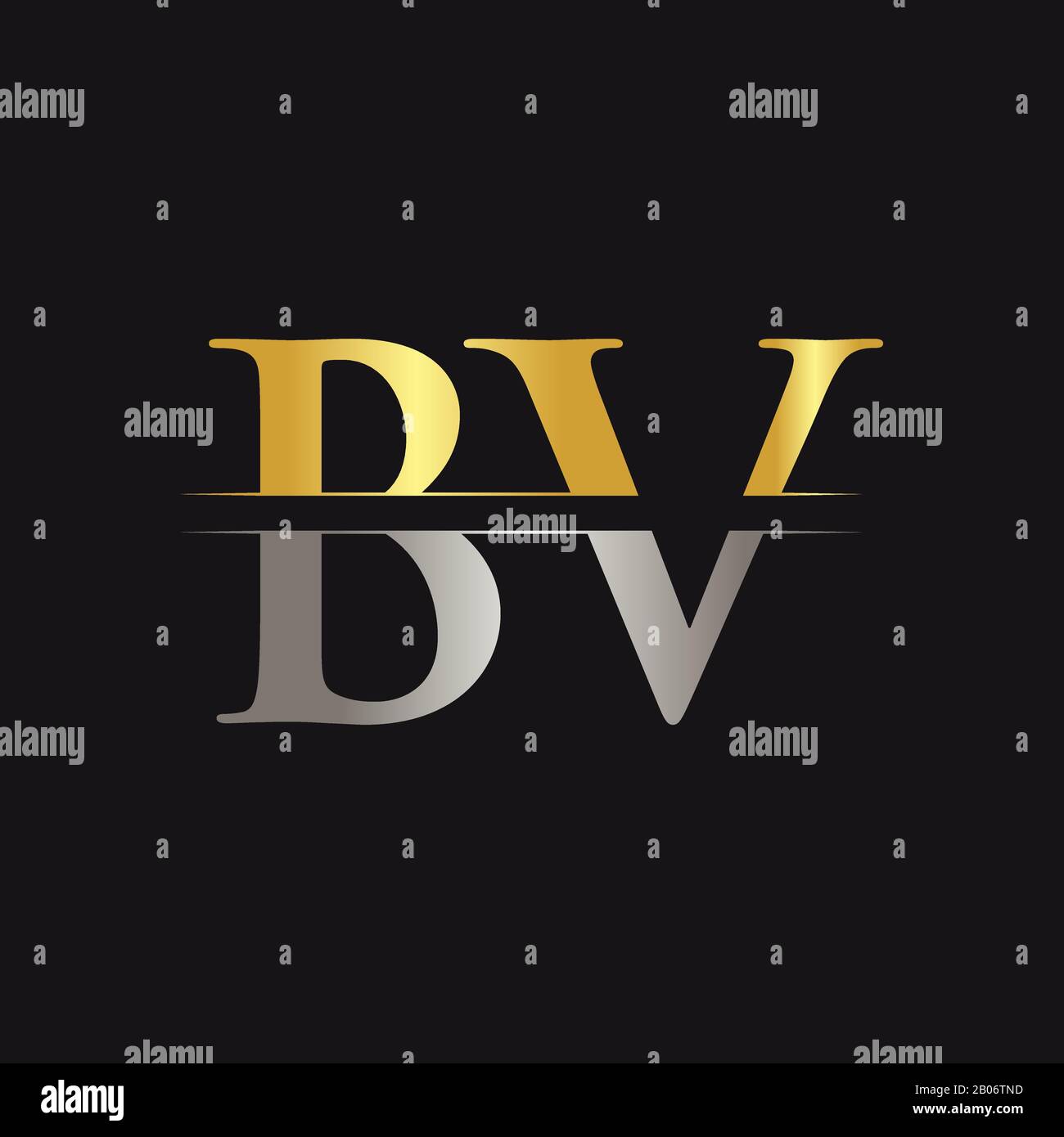 Initial BV Letter Logo With Creative Modern Business Typography Vector ...