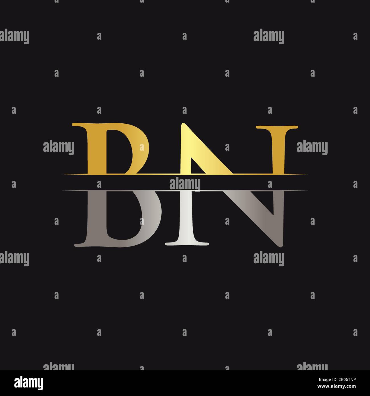 Initial BN Letter Logo With Creative Modern Business Typography Vector ...