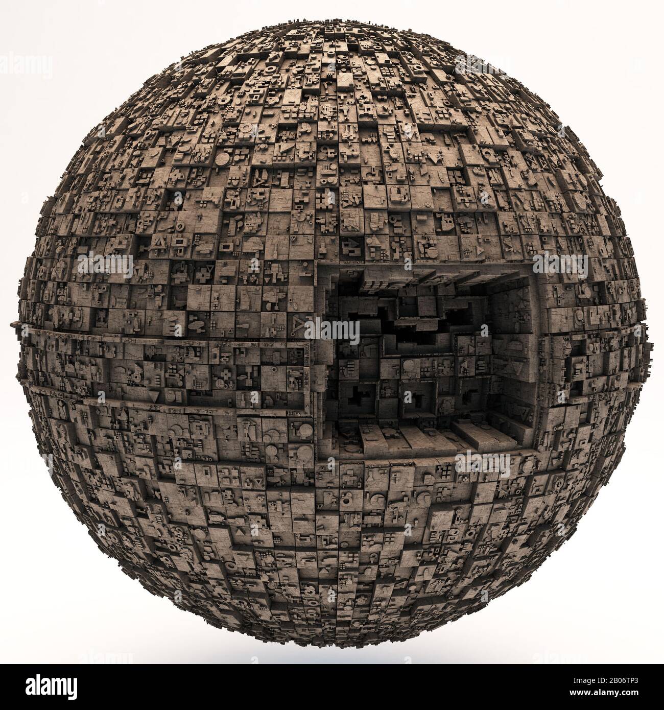 Sphere Space Station 3D Illustration Stock Photo - Alamy