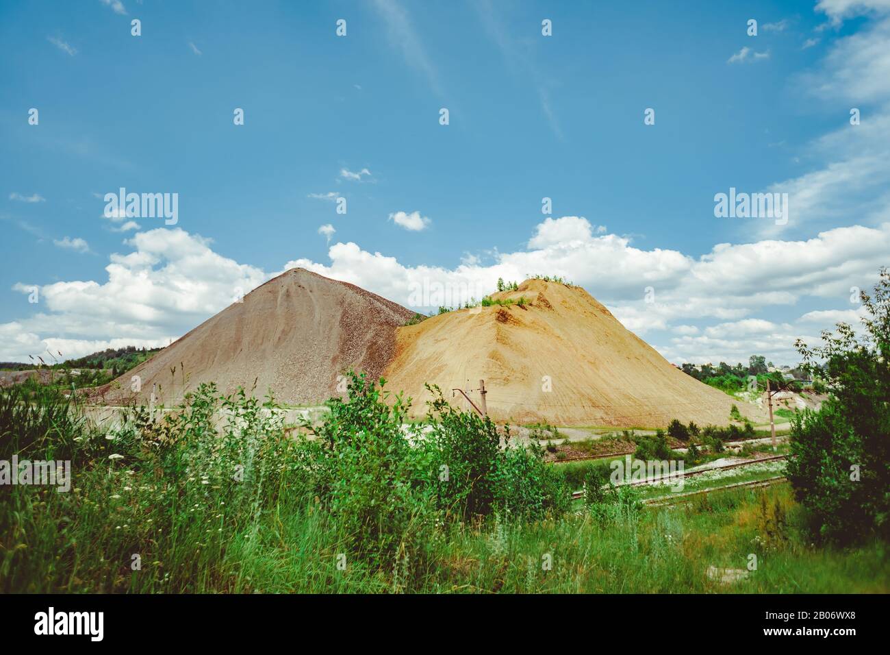 ore minerals lie in a mountain in the open space Stock Photo - Alamy