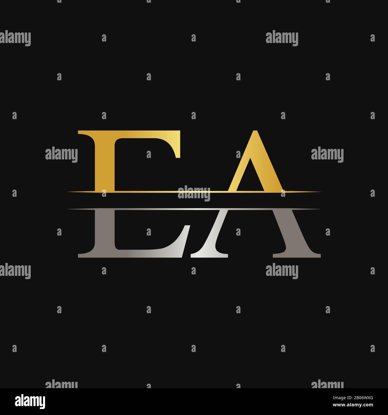 Initial EA Letter Linked Logo Business Vector Template. Creative Letter ...