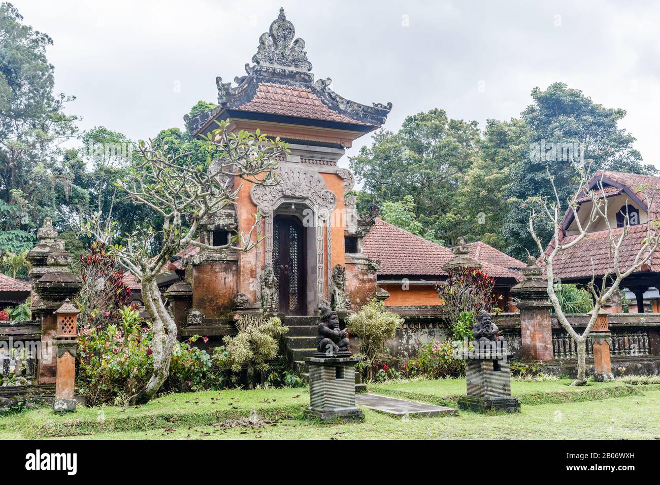 Buildings in Balinese style at Kebun Raya Bali - Bali Botanical Garden ...