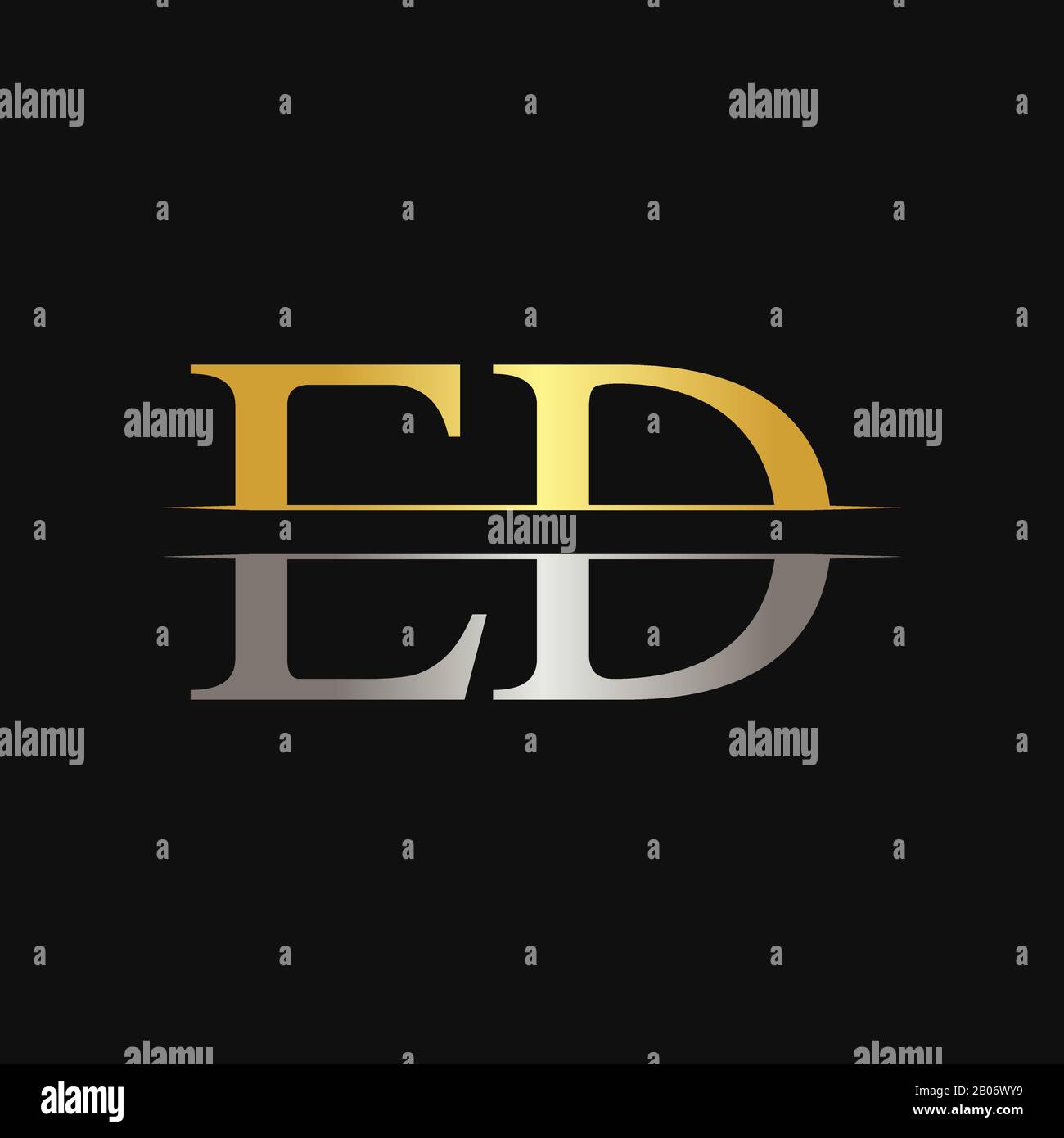 Initial ED Letter Linked Logo Business Vector Template. Creative Letter ...