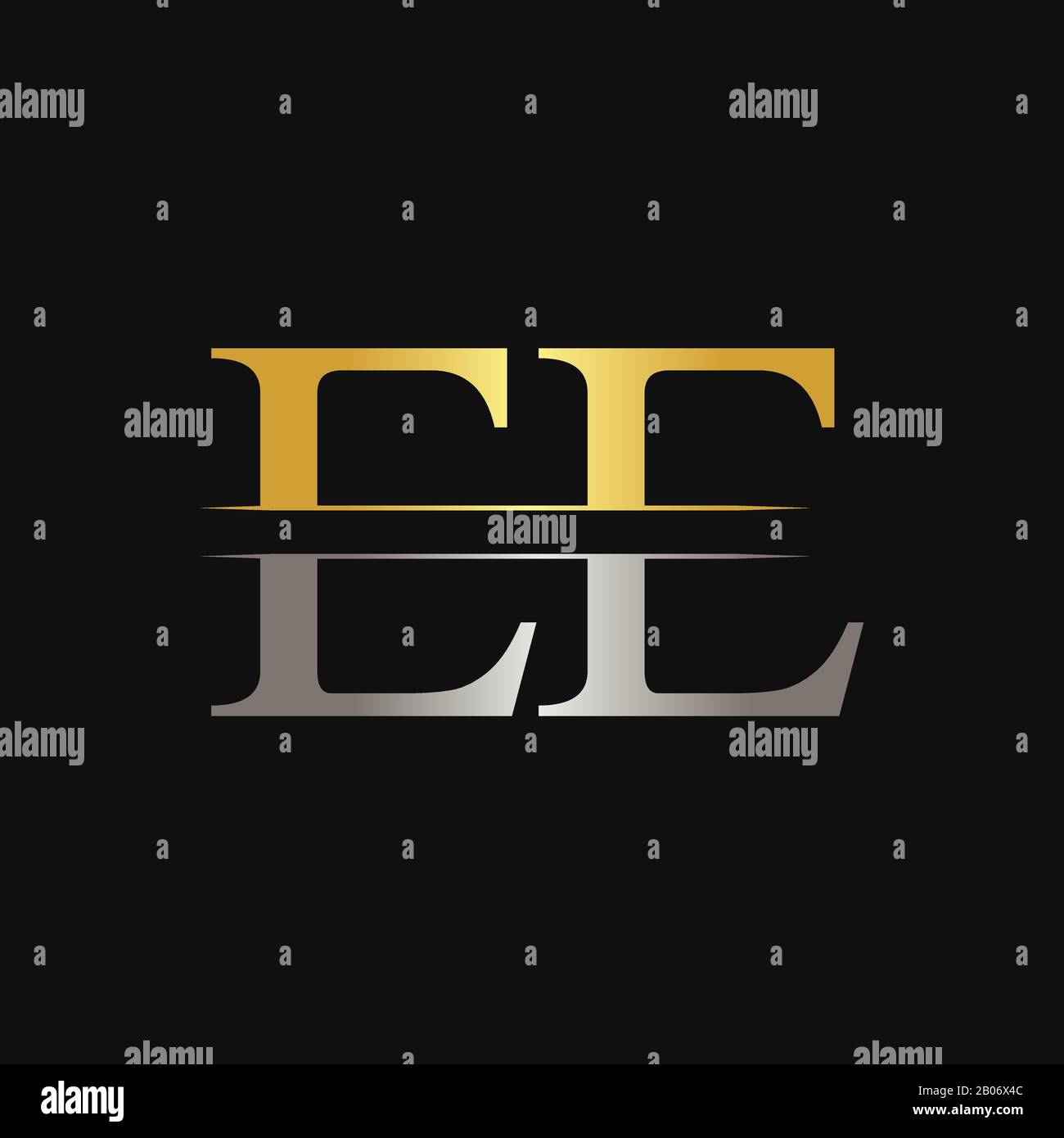 Initial EE Letter Linked Logo Business Vector Template. Creative Letter ...