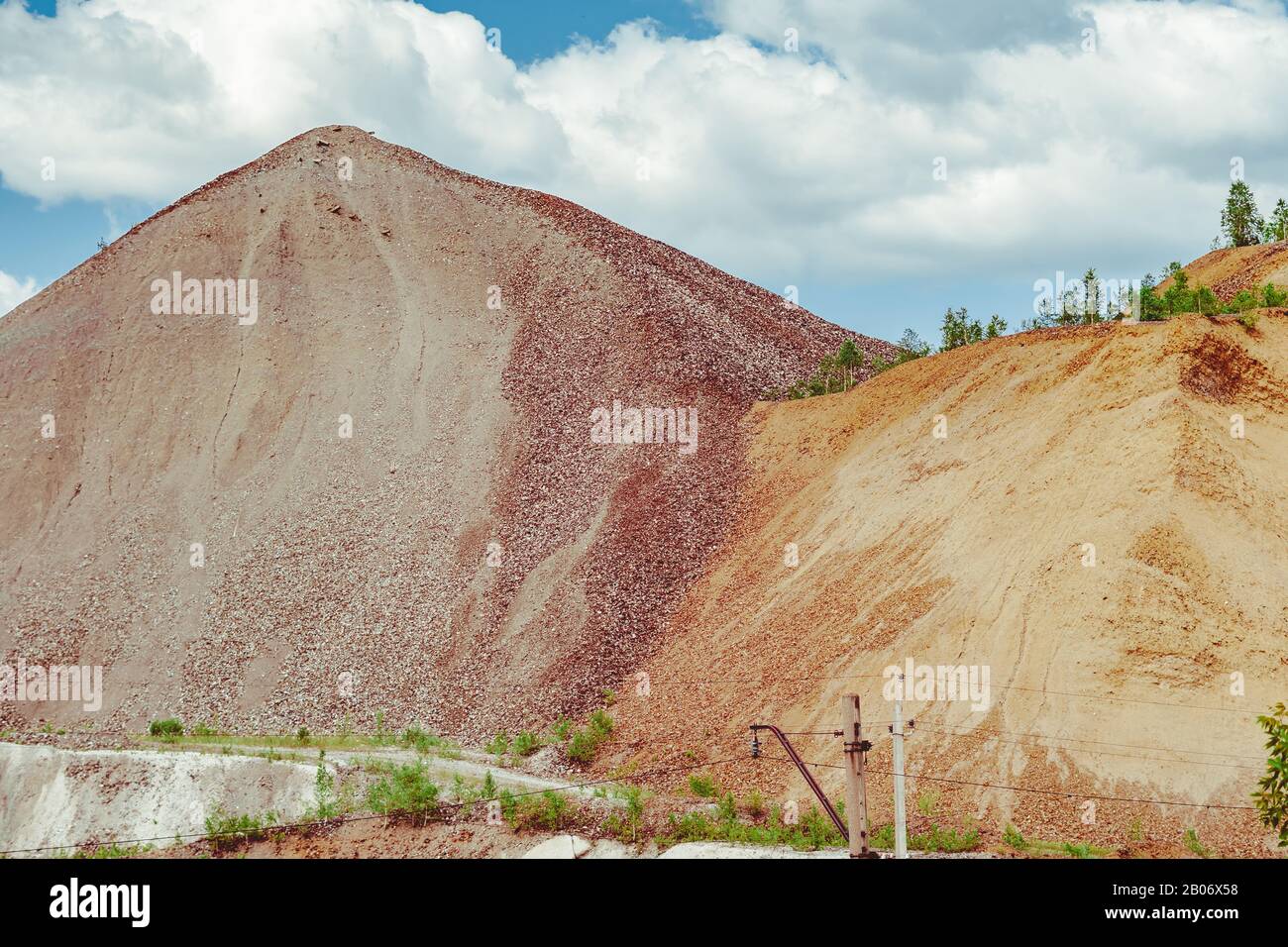 ore minerals lie in a mountain in the open space Stock Photo - Alamy