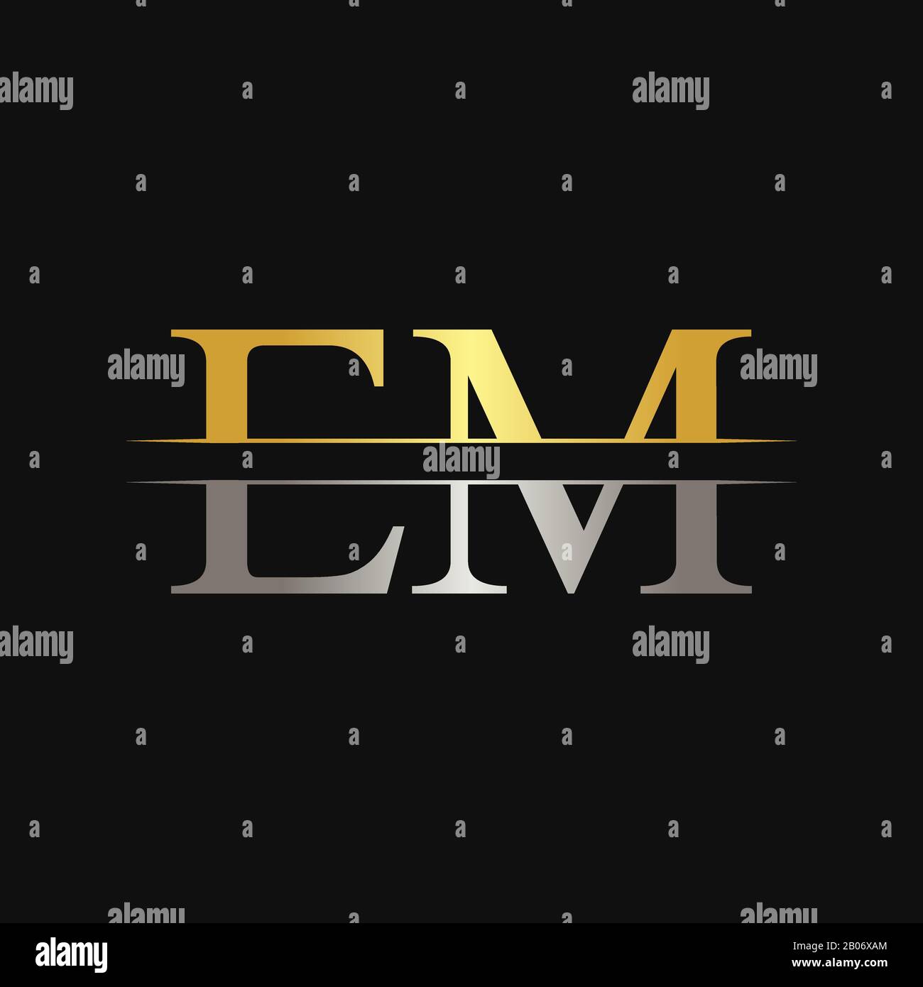 Initial EM Letter Linked Logo Business Vector Template. EM Logo Design ...