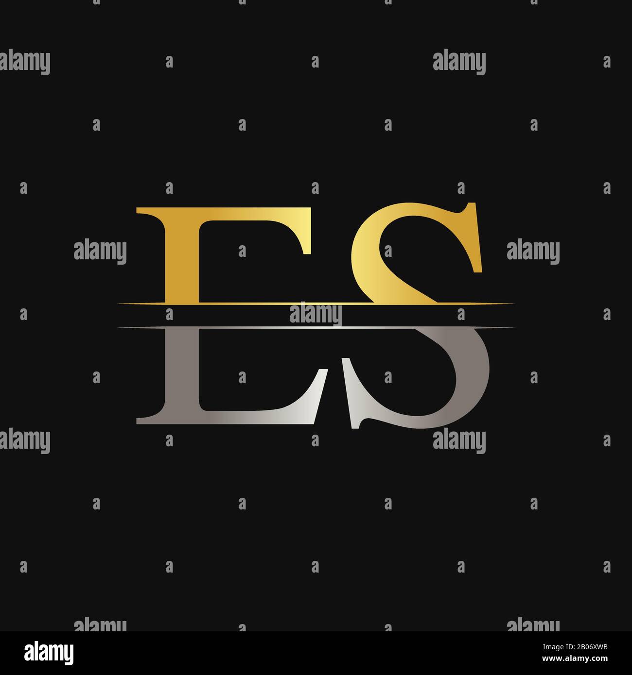 Es logo design Stock Vector Images - Alamy