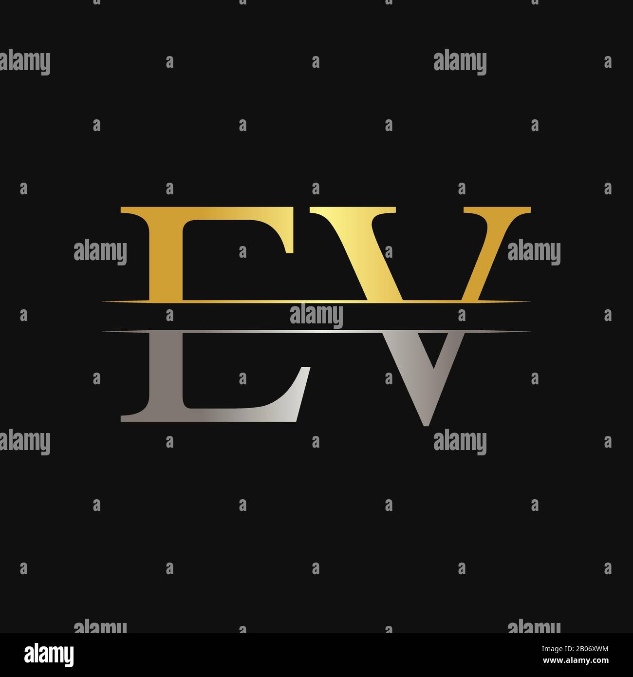 Initial EV Letter Linked Logo Business Vector Template. Creative Letter ...