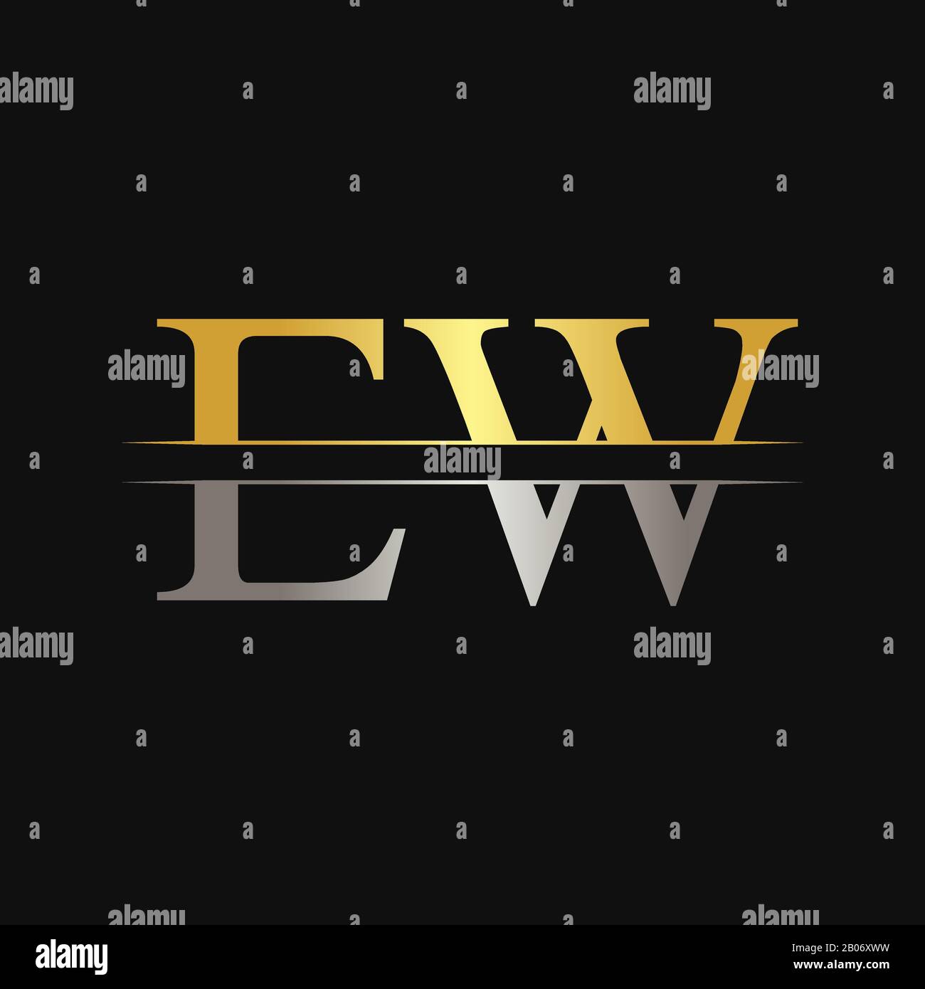 Ew logo design hi-res stock photography and images - Alamy