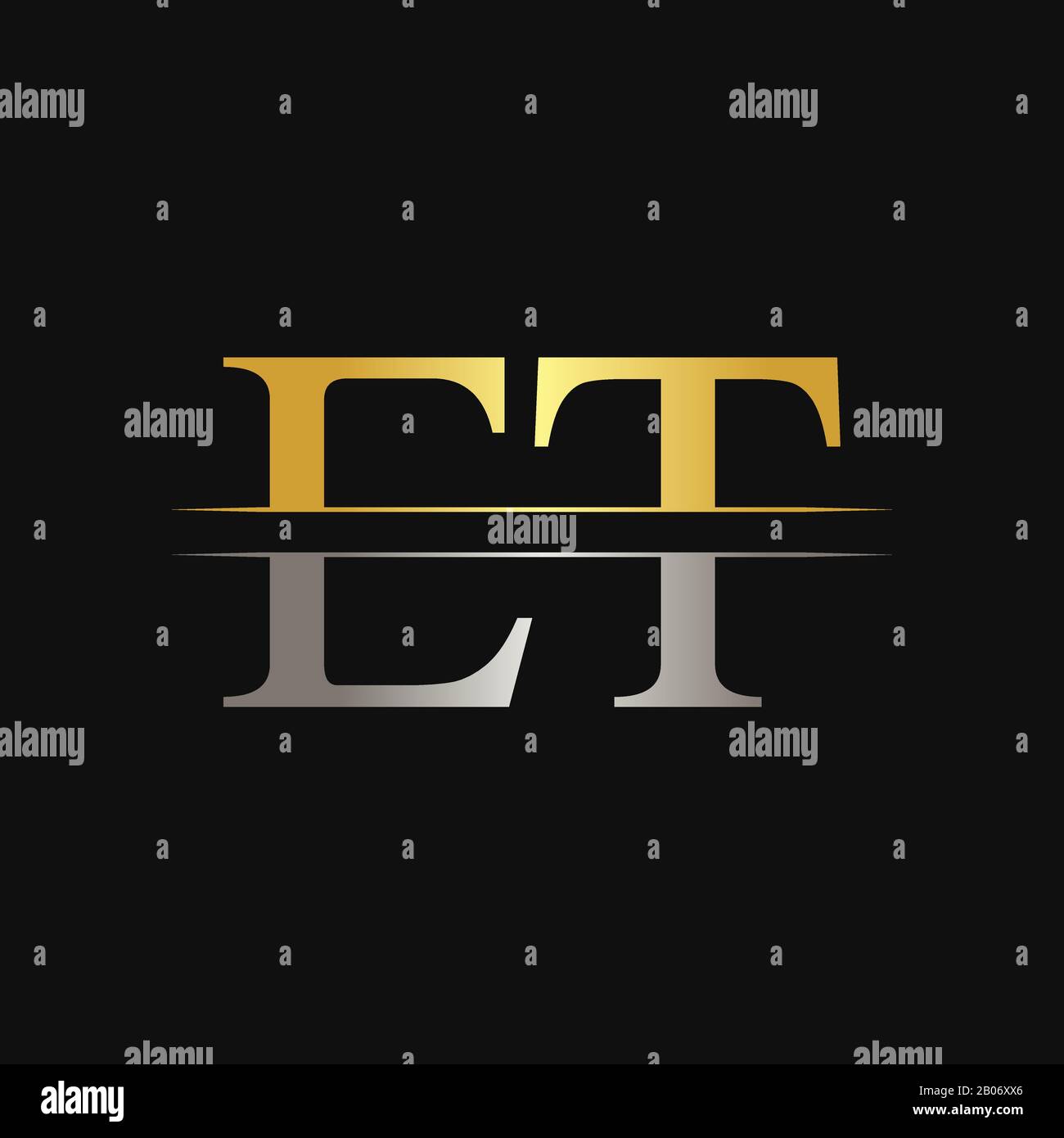 Initial ET Letter Linked Logo Business Vector Template. Creative Letter ...