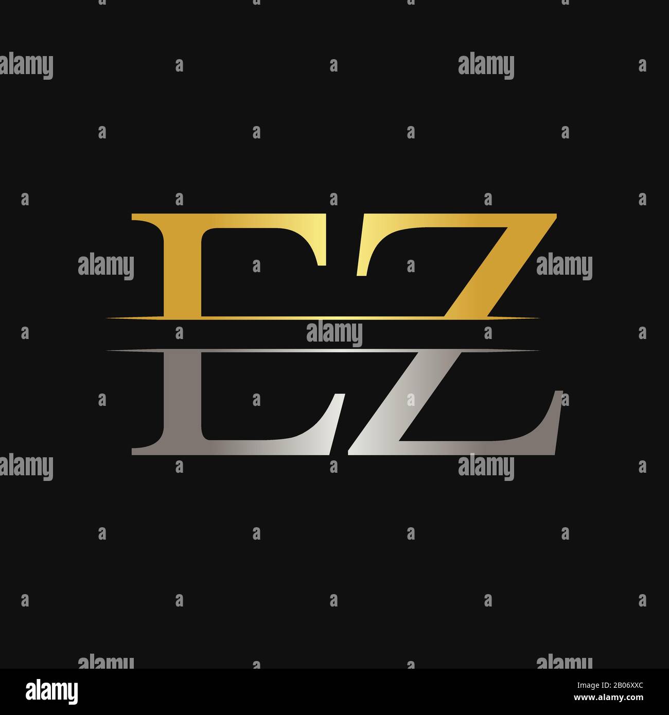 Initial EZ Letter Linked Logo Business Vector Template. Creative Letter ...