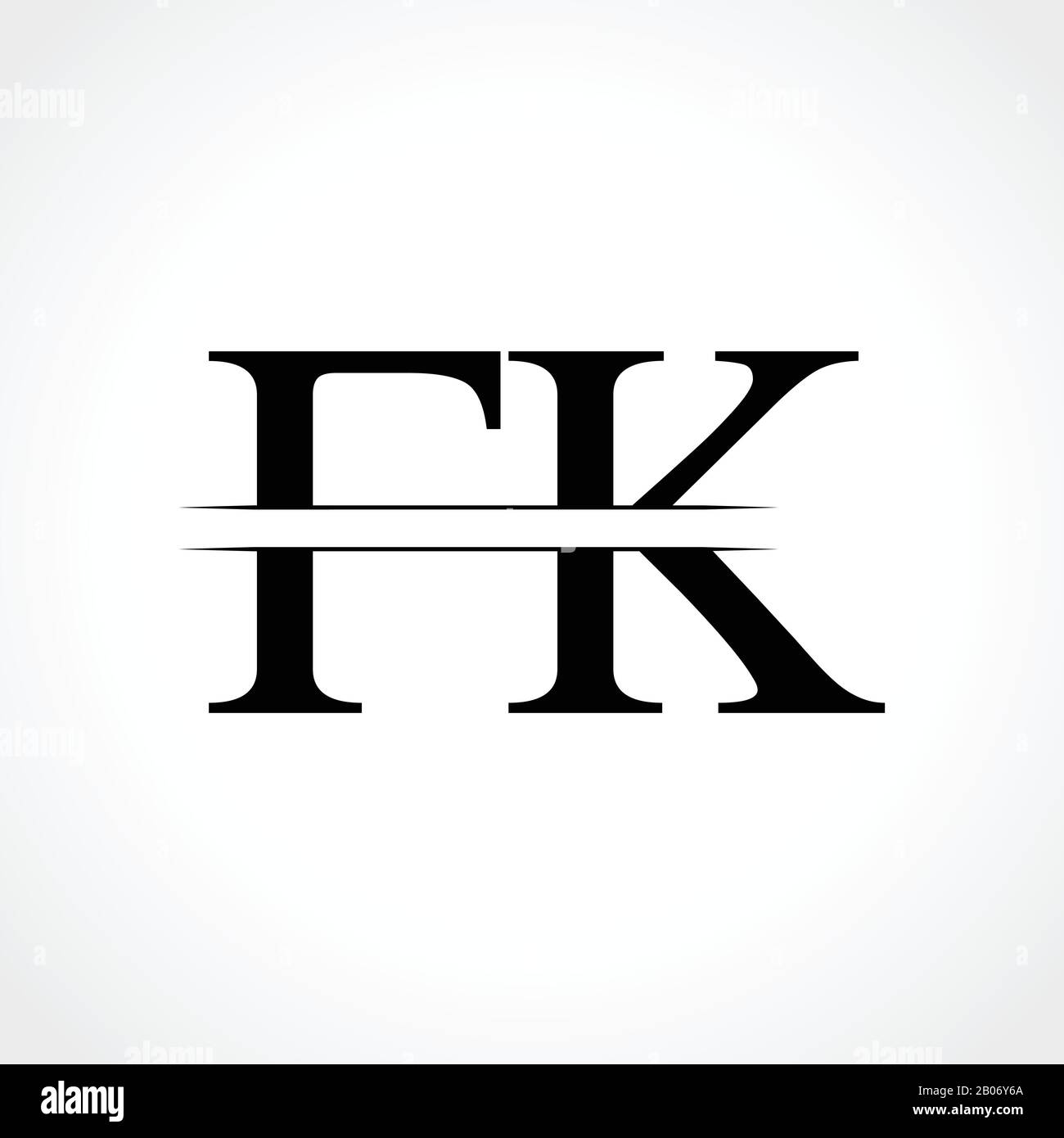 FK letter Type Logo Design vector Template. Abstract Letter FK logo ...