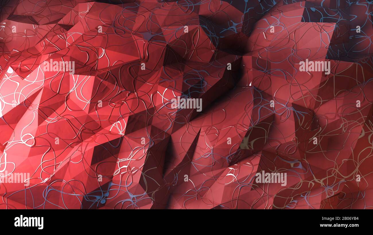 Red low poly hi-res stock photography and images - Alamy