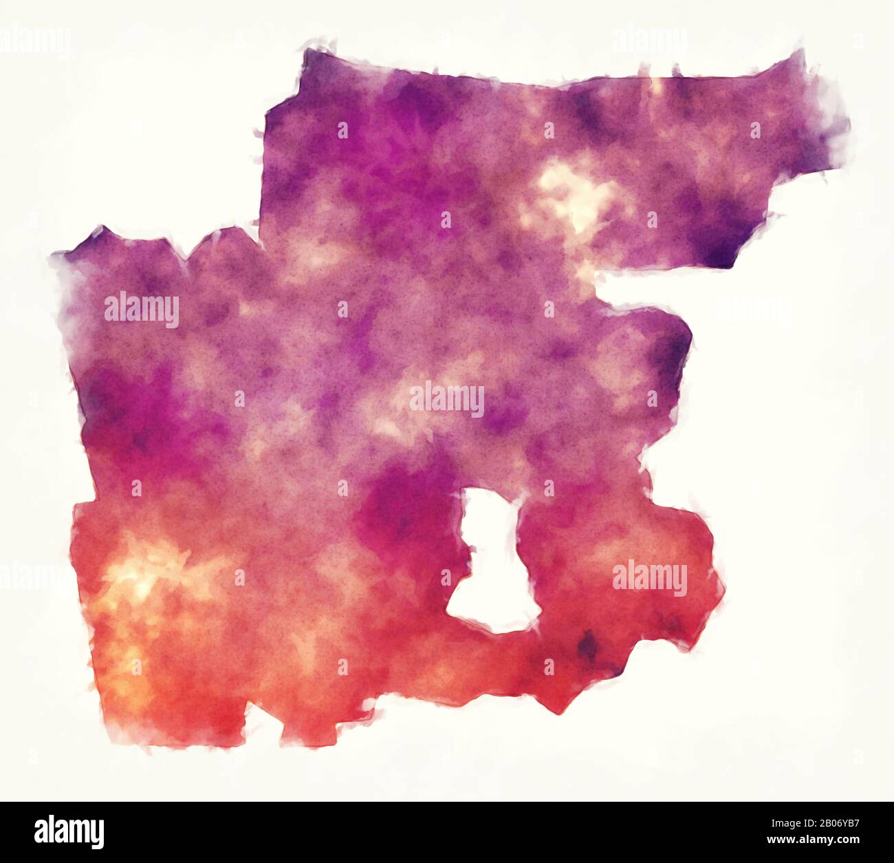 Tunapuna–Piarco region watercolor map of Tobago Stock Photo - Alamy