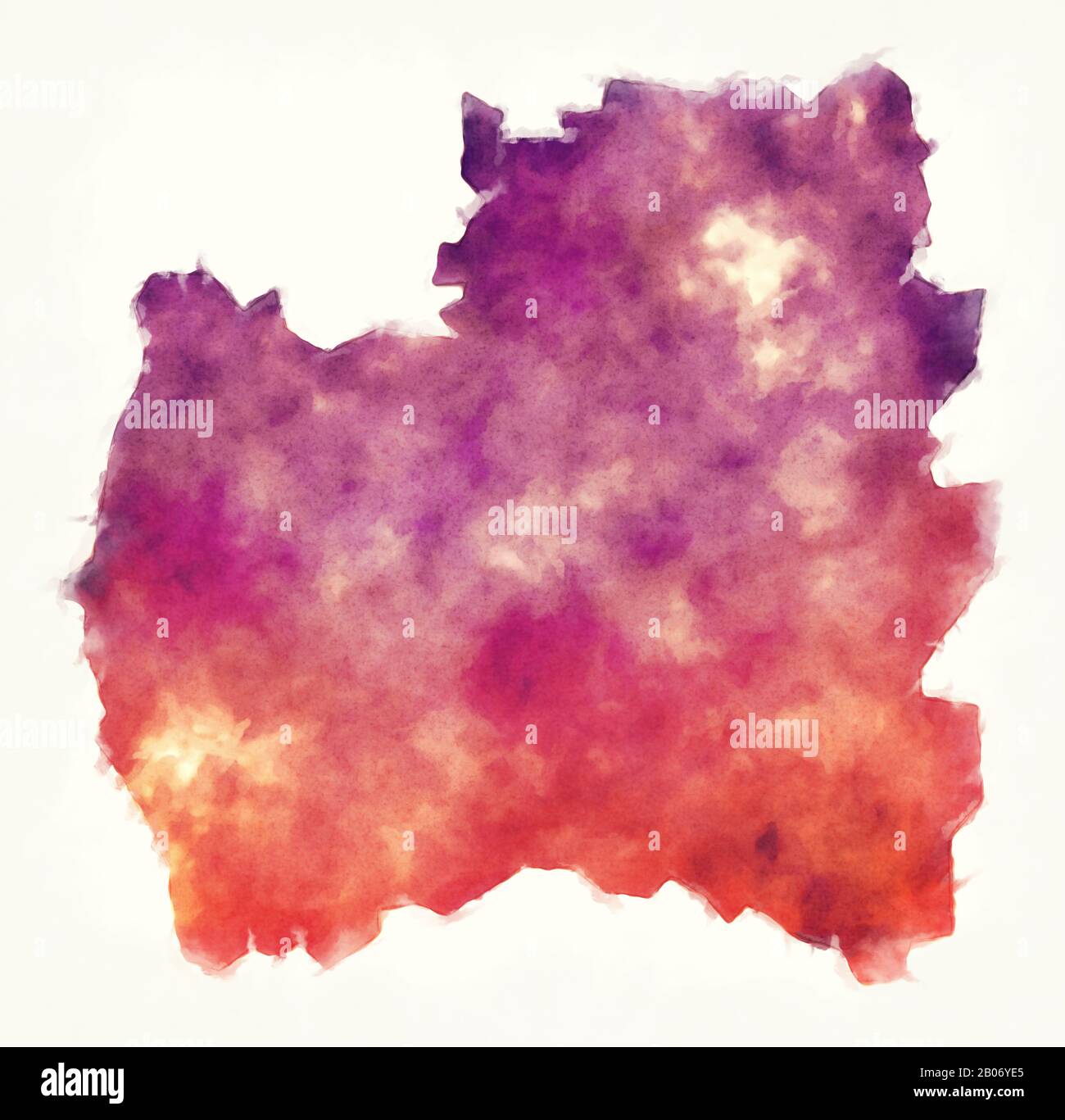 Couva–Tabaquite–Talparo region watercolor map of Tobago Stock Photo - Alamy