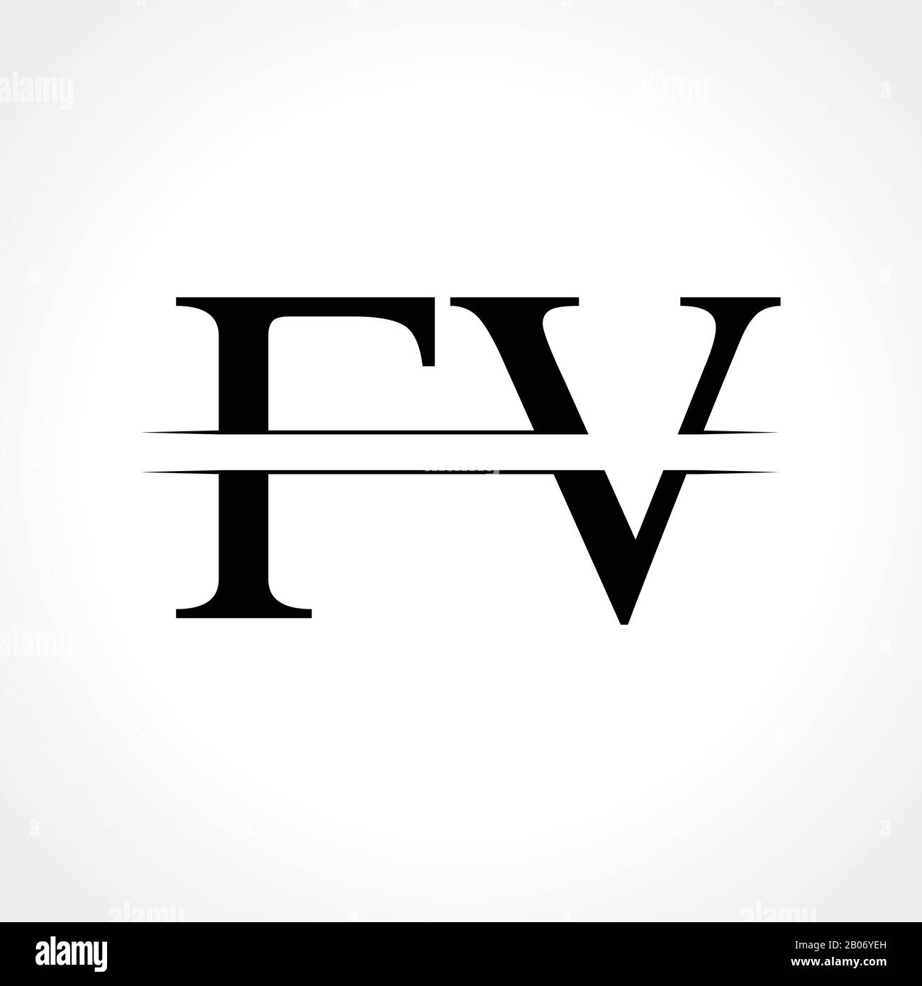 FV letter Type Logo Design vector Template. Abstract Letter FV logo ...