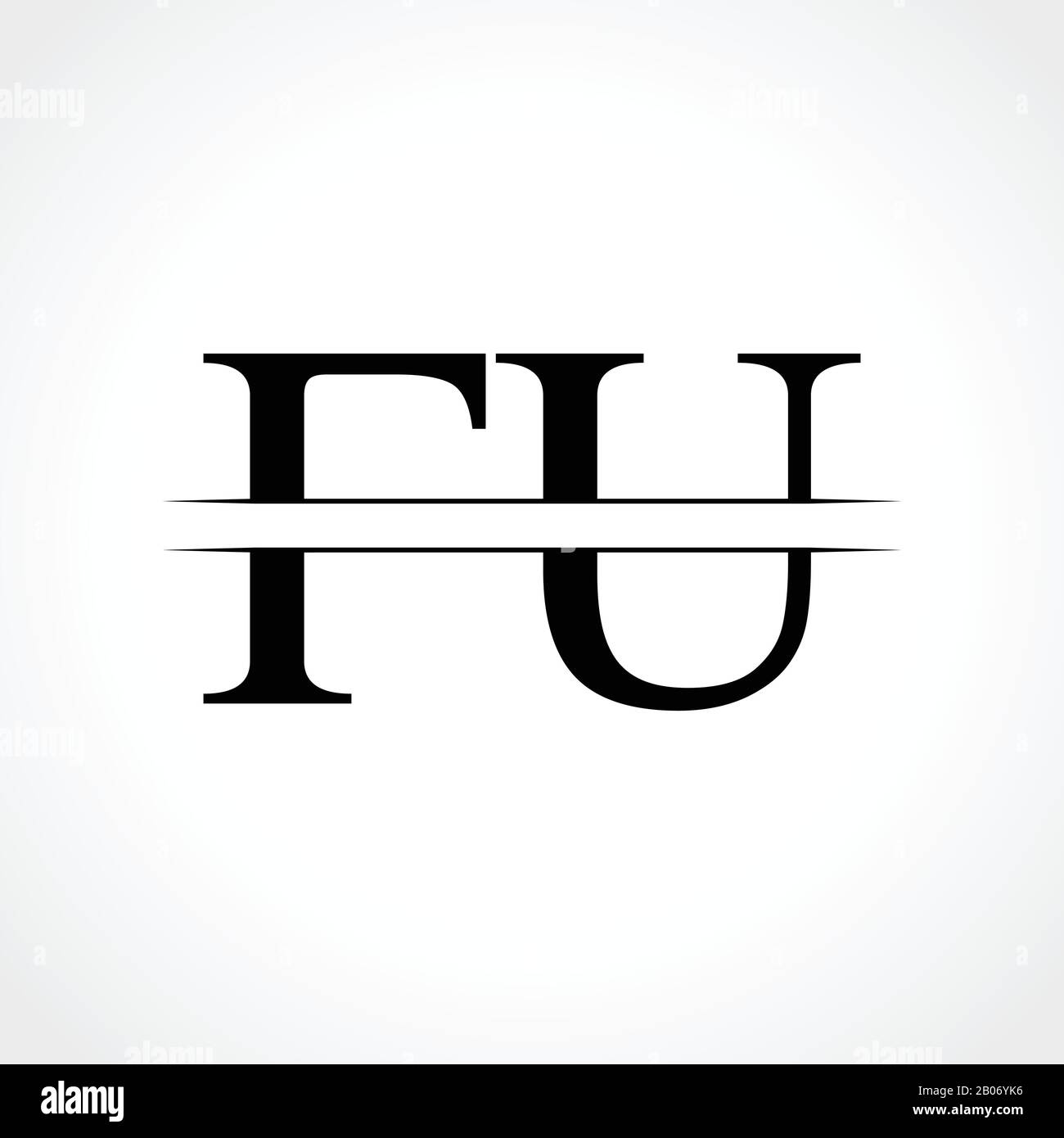 FU letter Type Logo Design vector Template. Abstract Letter FU logo ...