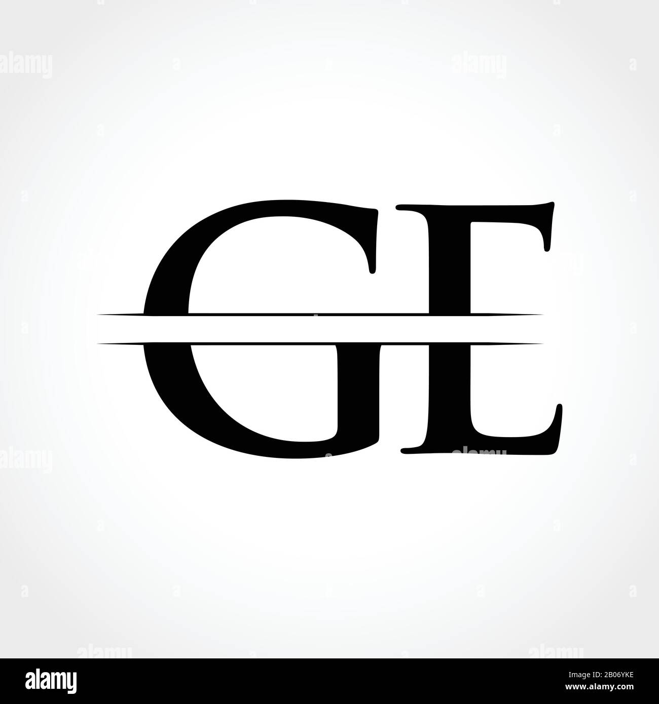 GE letter Type Logo Design vector Template. Abstract Letter GE logo ...