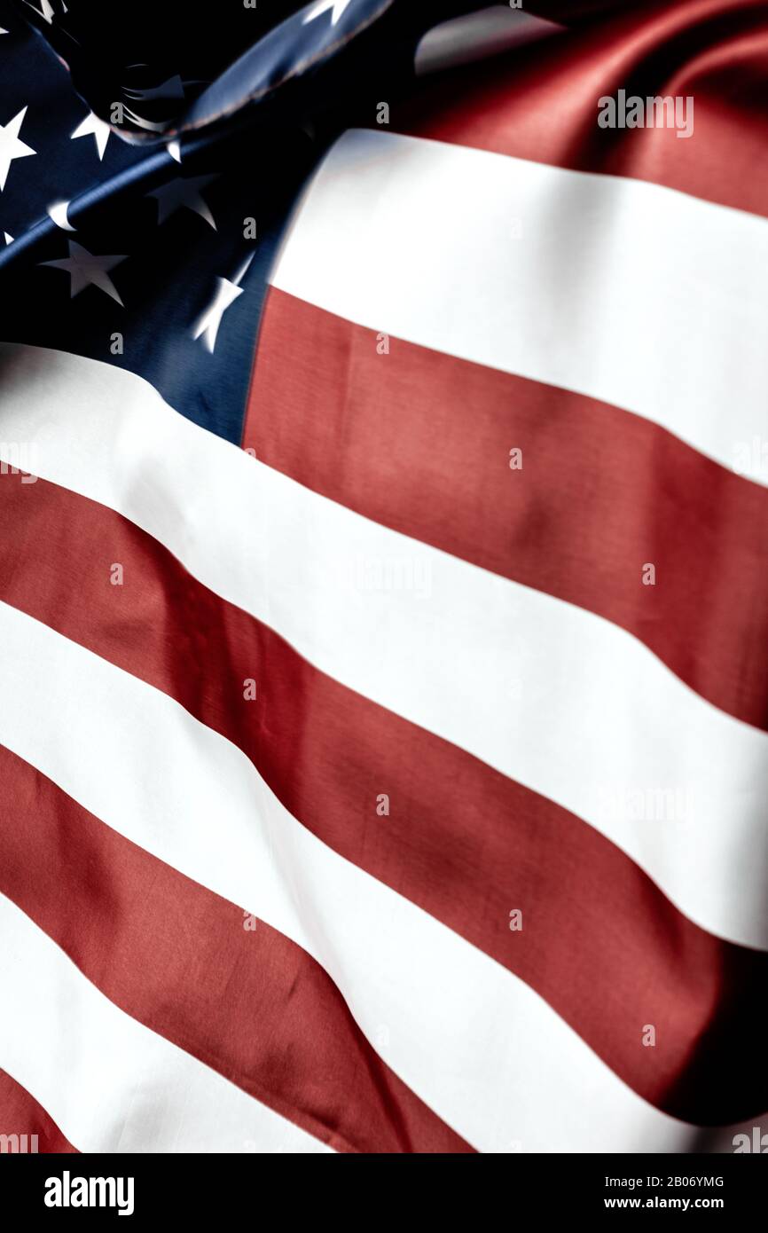 Beautifully waving star and striped American flag Stock Photo - Alamy