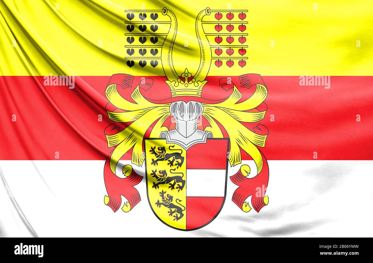 Realistic flag of Carinthia on the wavy surface of fabric Stock Photo ...