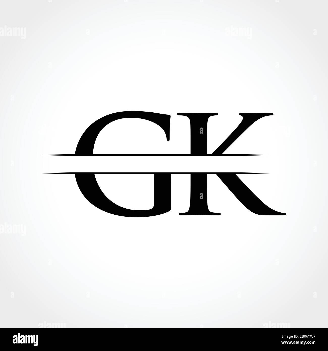GK letter Type Logo Design vector Template. Abstract Letter GK logo ...