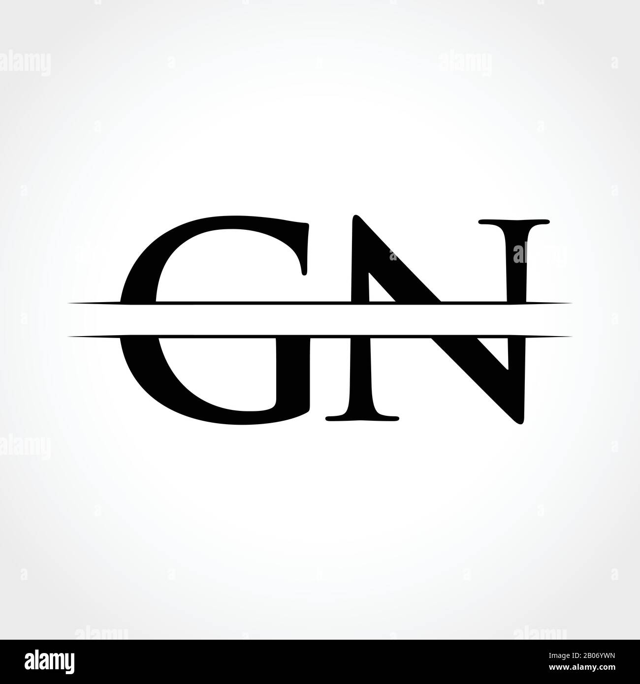 GN letter Type Logo Design vector Template. Abstract Letter GN logo ...