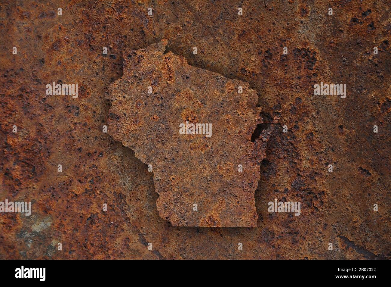 Iron wisconsin map hi-res stock photography and images - Alamy