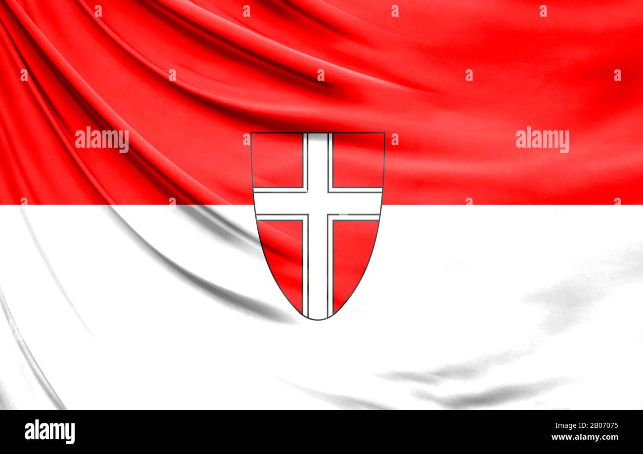 Realistic flag of Vienna on the wavy surface of fabric Stock Photo - Alamy