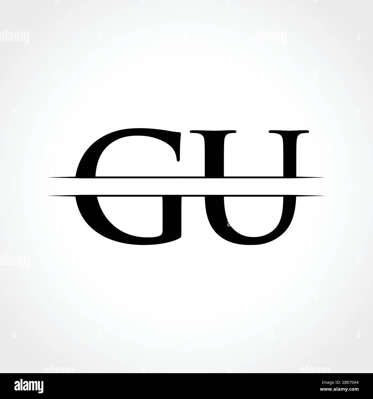 GU letter Type Logo Design vector Template. Abstract Letter GU logo ...
