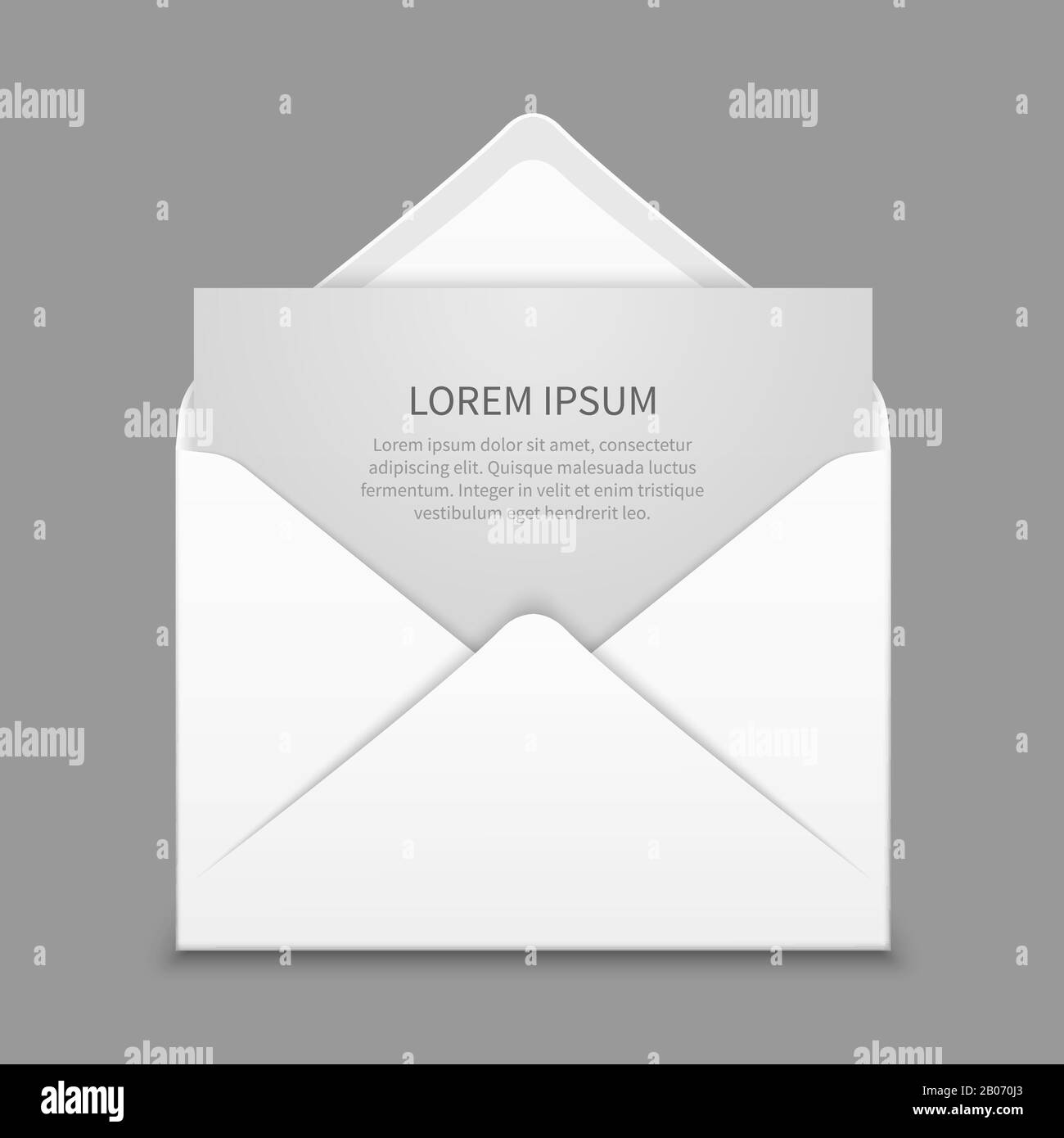 Opened envelope white background Stock Vector Images - Alamy