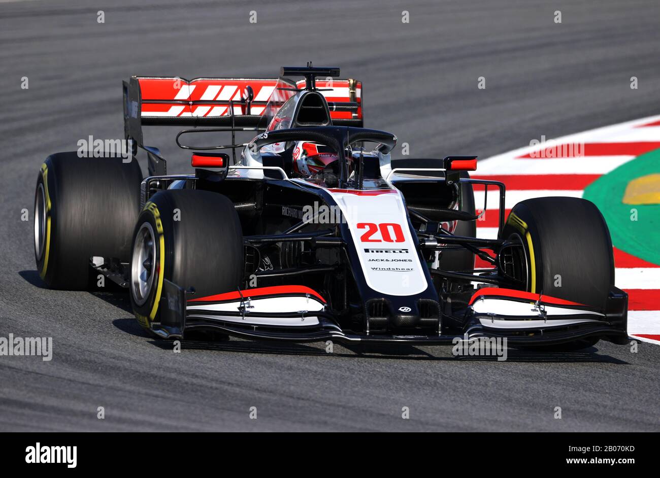 Haas' Kevin Magnussen during day one of pre-season testing at the ...
